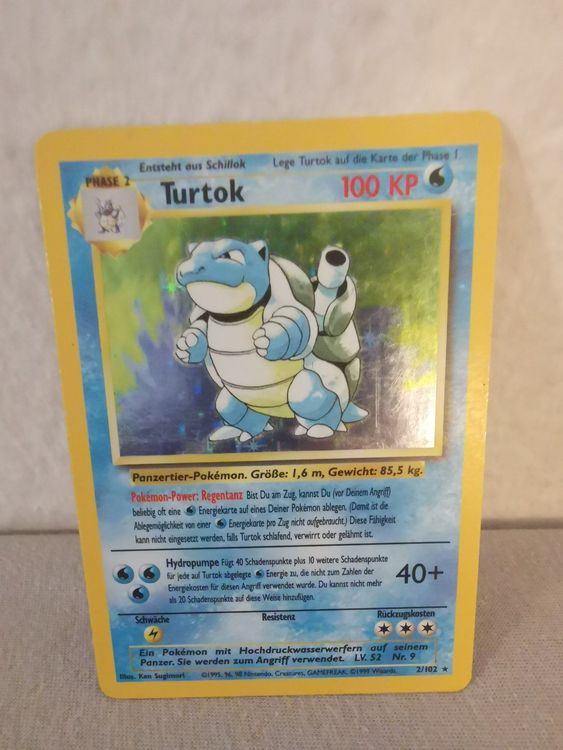 Turtok Pokémonkarte Base Set Holo Deutsch | Kaufen auf Ricardo