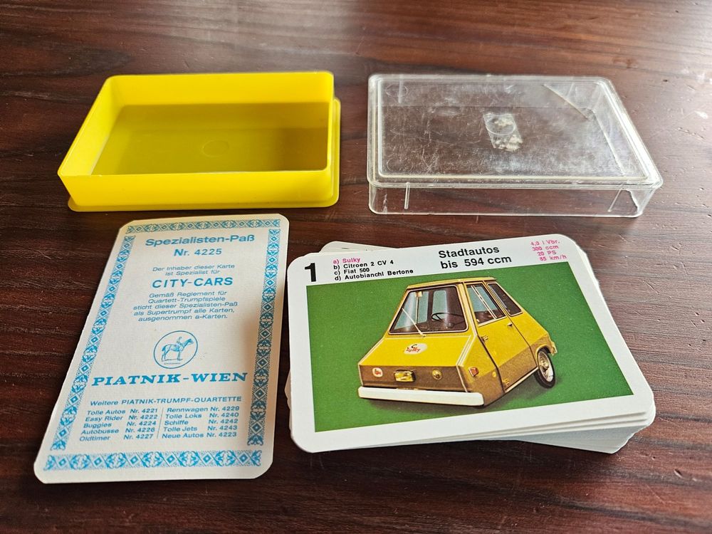 Altes Quartett 4225 City-Cars von Piatnik-Wien (Gebraucht) in ...