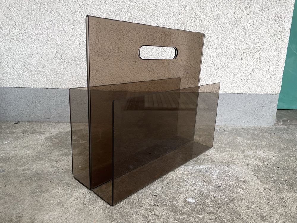 70er Plexiglas Rauchglas Zeitschriftenständer Vinyl Stände | Kaufen auf ...