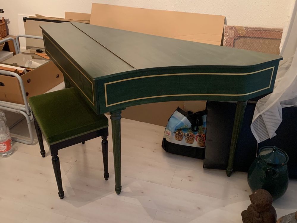 Spinett, Marke Sassmann, mit schöner Klavierbank, gebraucht (Gebraucht ...