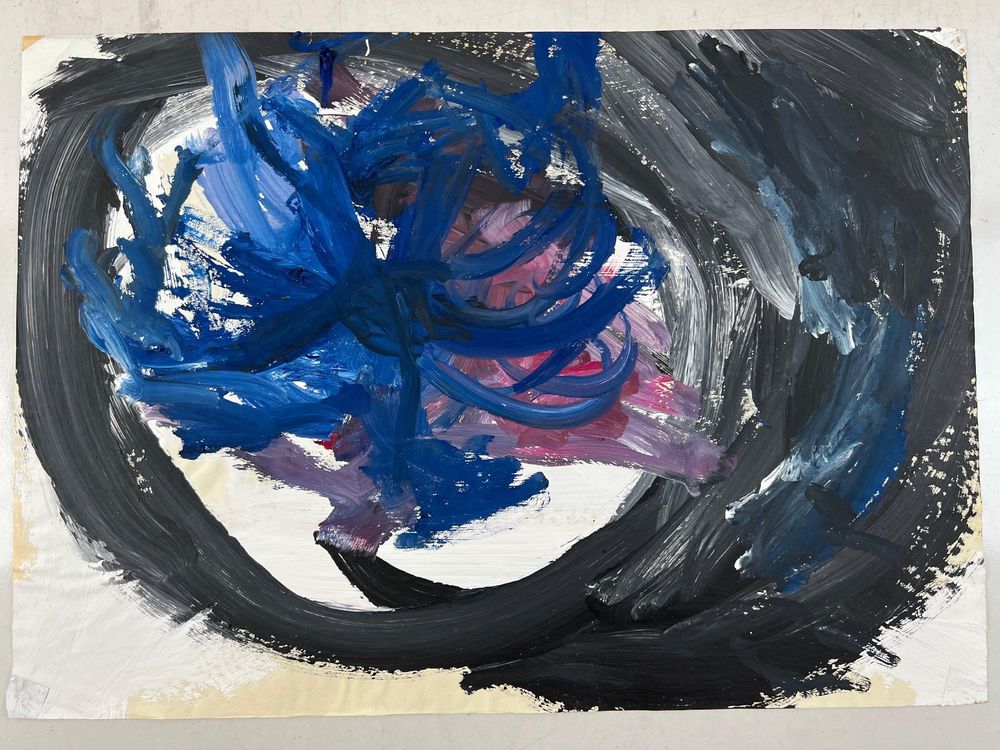 Abstrakte Mischtechnik /Gemälde aus Galerie Nachlass | Kaufen auf Ricardo