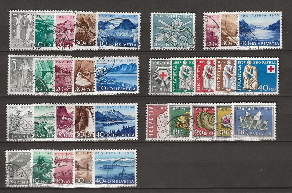 PP052 - Pro Patria 1952-1958 obl. | Kaufen auf Ricardo