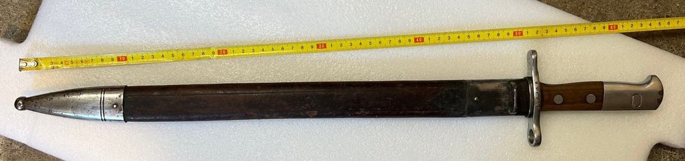 Faschinenmesser 1914 mit Lederscheide (Sägebajonett) (Gebraucht) in Zeiningen für CHF 92 – mit ...