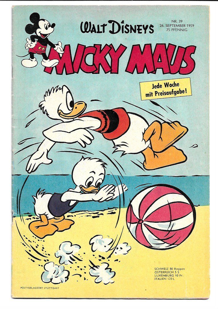 Micky Maus Heft 39 1959, mit Goofy und Donald Duck, Disney (Gebraucht ...