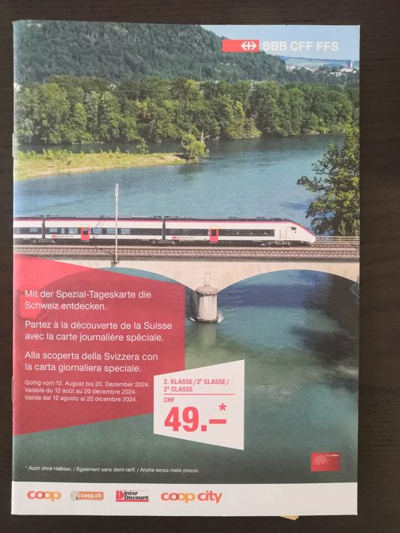 Carte journalière CFF / SBB Tageskarte (Neu und originalverpackt) in ...