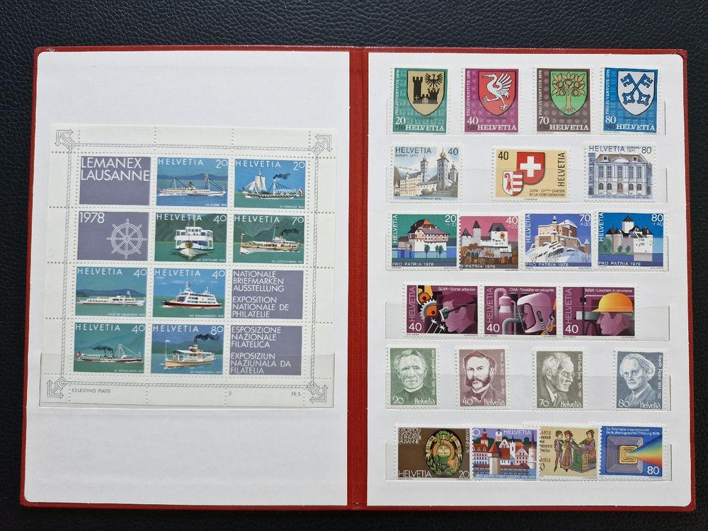 Schöne Briefmarkensammlung Schweiz, komplett, Jahrgang 78 (Neu (gemäss ...
