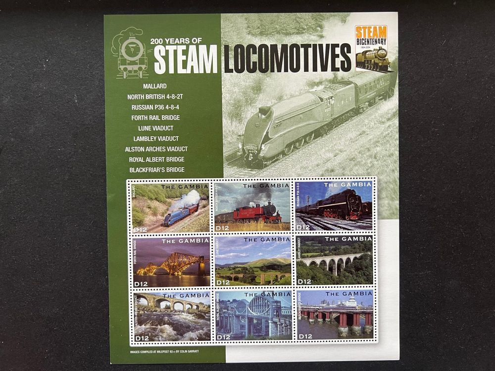 Gambia 2004 Steam Locomotives Railway Train ** Luxus (C607) (Neu ...