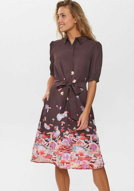 Kleid von Nümph im Pilze Design Kaffebraun Neu Gr.38 Viskose (Neu und originalverpackt) in ...