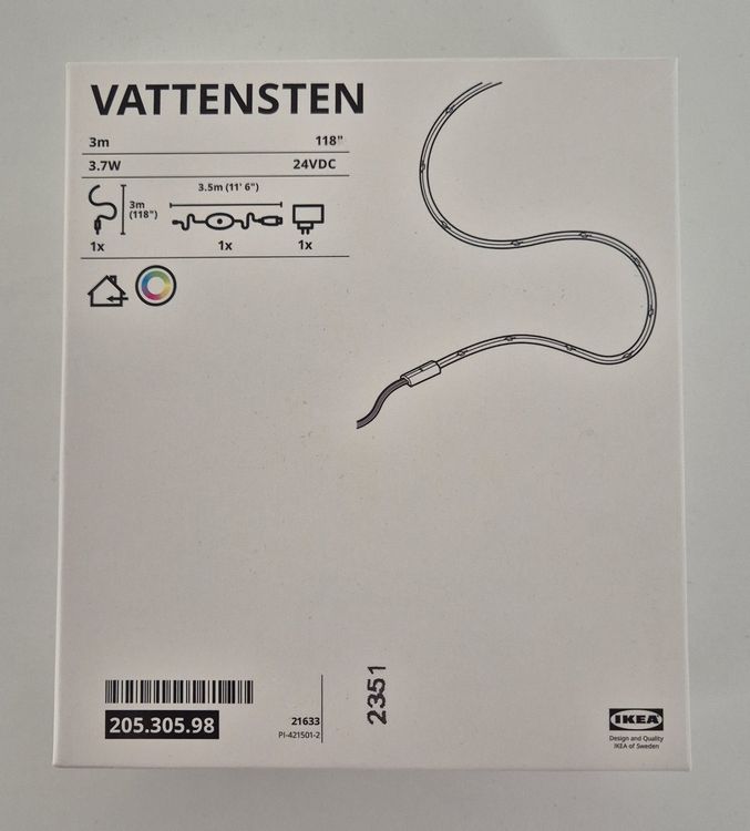 IKEA LED-Lichtleiste (VATTENSTEN), 3m, bunt (Neu (gemäss Beschreibung ...