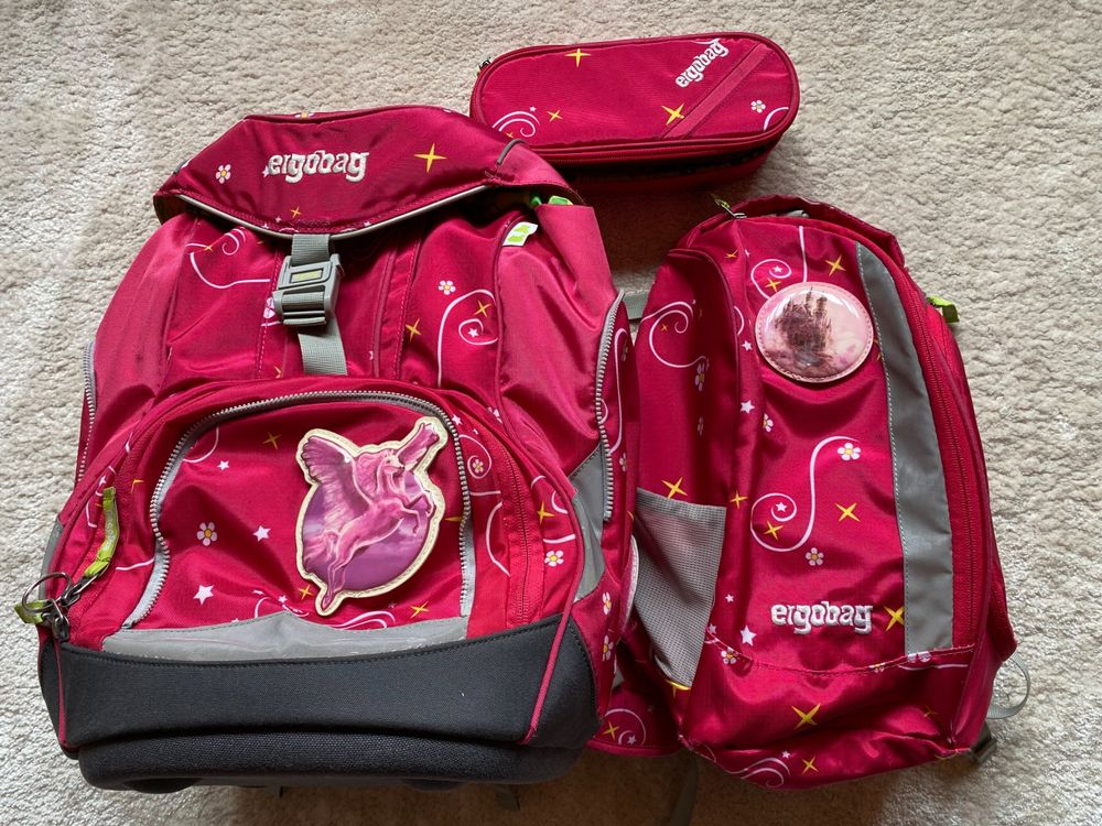 Ergobag Schulrucksack mit Turnbeutel und Etui (Gebraucht) in Wengen für ...
