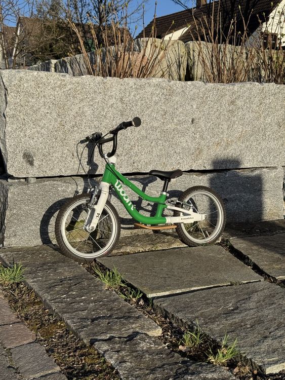 Woom 1 Plus 14 Inch Balance Bike Green White | Kaufen auf Ricardo