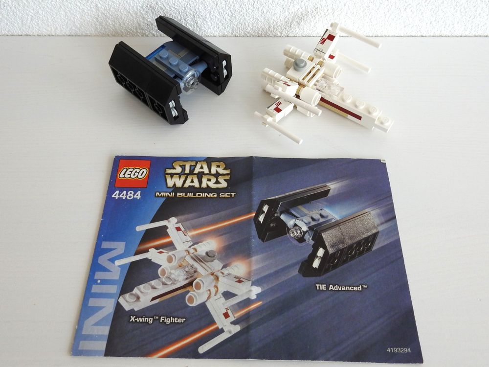 Lego 4484 X-wing Fighter & TIE Advanced, Mini Building Set (Gebraucht ...