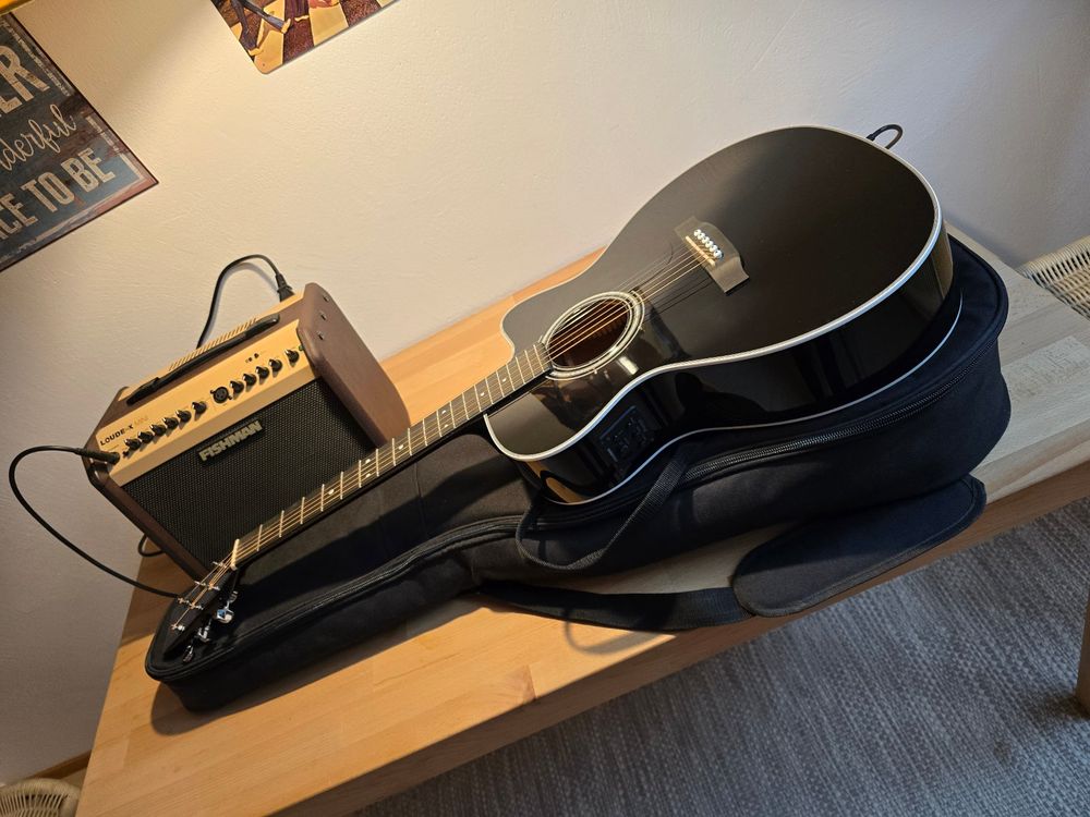 Akustik-Gitarre + Fishman Verstärker (Neu (gemäss Beschreibung)) in ...