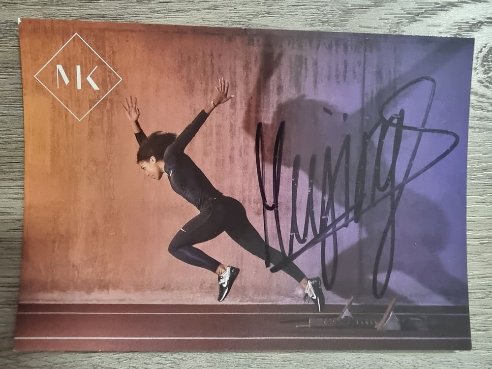 Autogrammkarte Mujinga Kambundji Originalunterschrift | Kaufen auf Ricardo