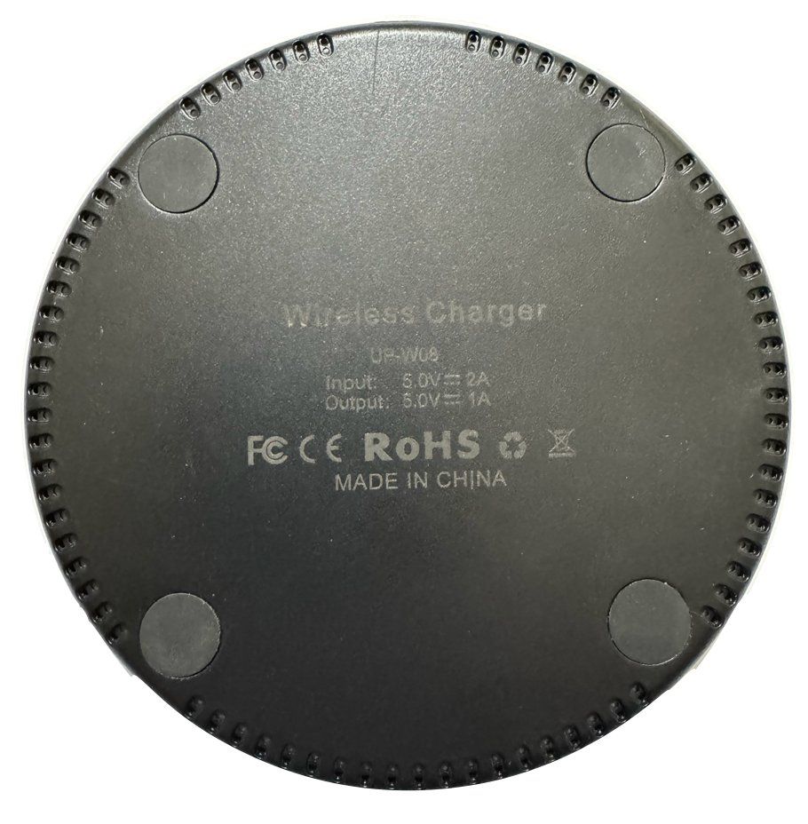 WIRELESS CHARGER ROUND FC CE RoHS Input 5.0 V = 2 A Output 5 (Gebraucht ...