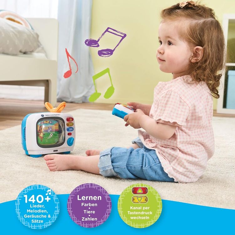 VTech Lernspaß Fernseher – Musik & Tiergeräusche ab 12 Mon. (Neu und ...