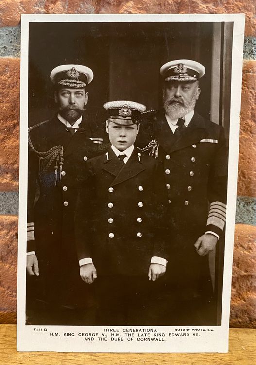 Antike Foto AK King George V Edward VII + VIII England Royal (Gebraucht ...