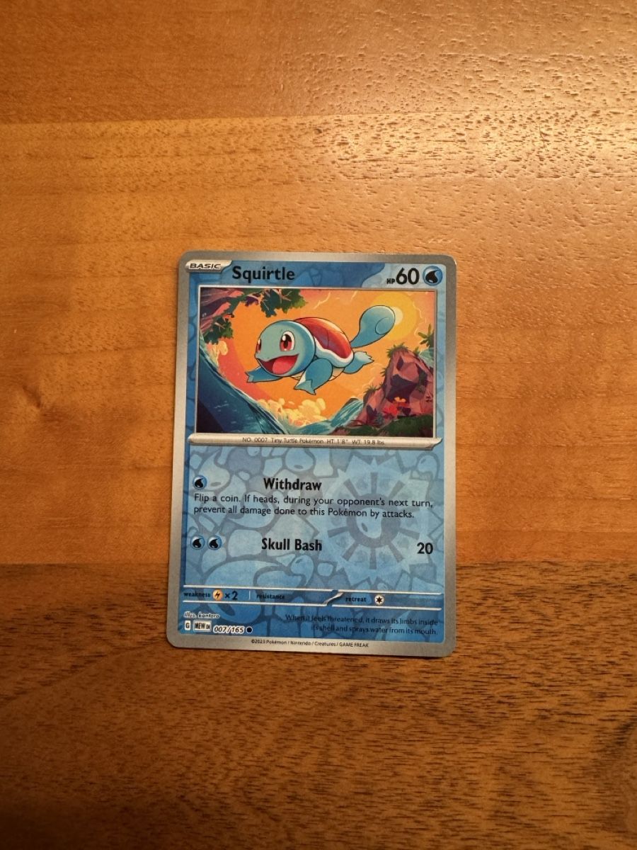 Pokemon MEW 151 EN Squirtle 007/165 Reverse Holo (Neu (gemäss ...