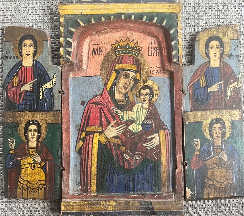 Antike Russische Ikone Gemälde, Unleserlich Beschrieftet | Kaufen auf Ricardo