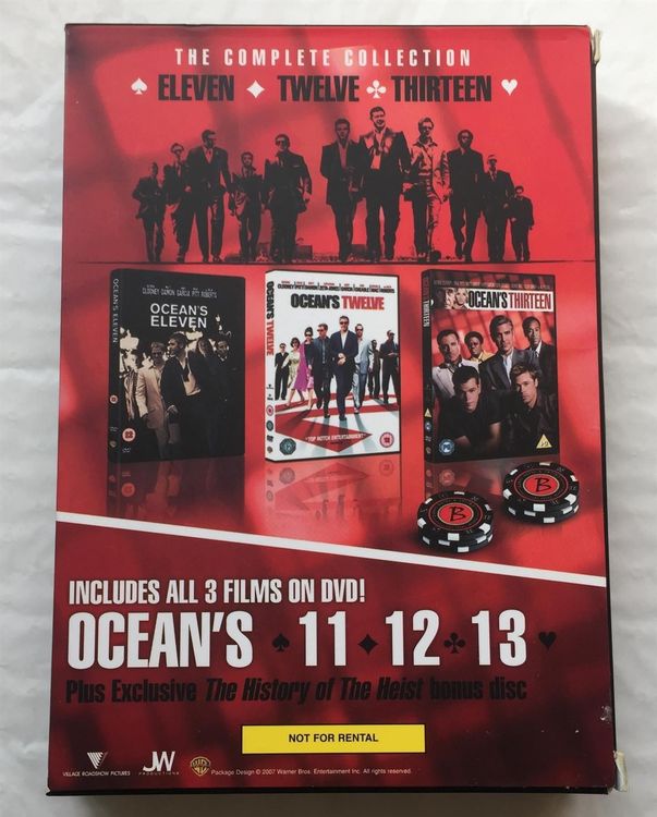 Ocean's Trilogy 4 DVDs UK Pal Zone 2 Boxset Special Edition (Gebraucht ...