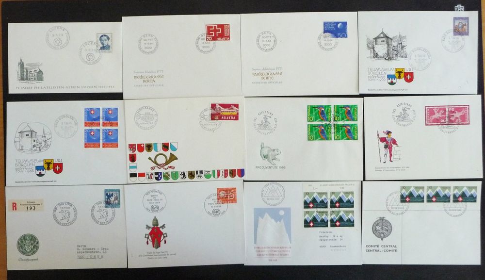 1963 - 9 Schweiz FDC (Gebraucht) in Horgen für CHF 5 – mit Lieferung auf Ricardo kaufen