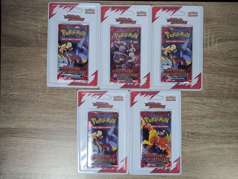 Lot de 5 Boosters Pokémon Blister - Rivalités Destinées FR (Neuf avec ...