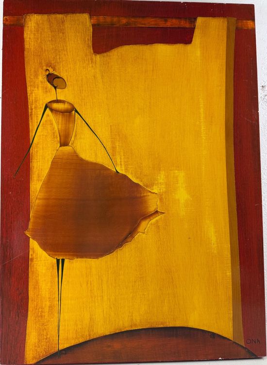 Dame in Gelb" von ONA, Kunst Gemälde aus Galerie Nachlass (Gebraucht) in Neuhausen am Rheinfall ...