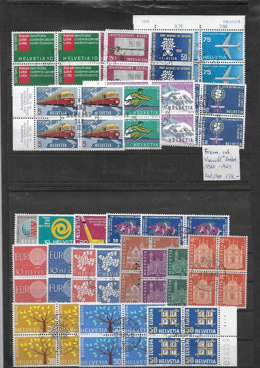 Freim. Viererbl. gest. Restlot 1960 - 1964 Kat: CHF 178.- (Gebraucht) in Basel für CHF 1 – mit ...