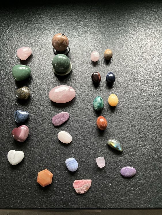 Edelstein-Sammlung: 22 verschiedene Trommelsteine, Top! (Neu (gemäss ...
