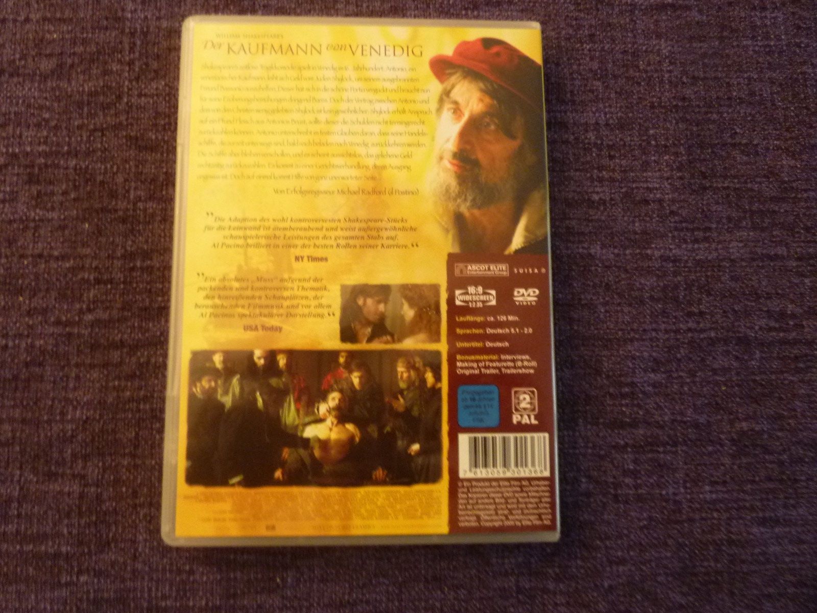 DVD Shakespeares KAUFMANN VON VENEDIG (Neu und originalverpackt) in ...