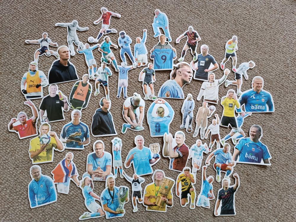 Grosses Erling Haaland Sticker Set Manchester City u.a (Neu und ...