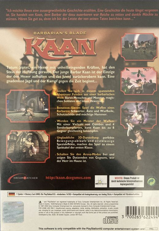 Kaan Barbarian's Blade - SONY PS2 | Kaufen auf Ricardo