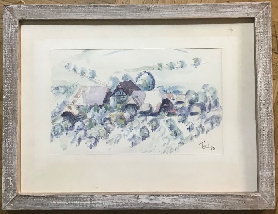 Landschaft Aquarell Monogrammiert | Kaufen auf Ricardo