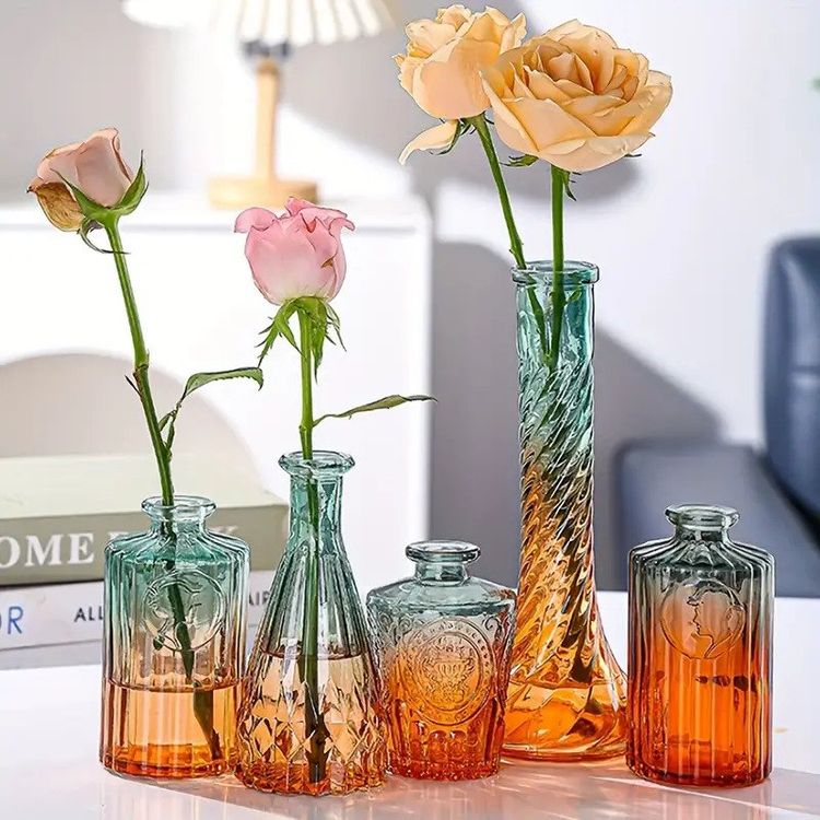 5er Set Vase Orange Türkis Art Deco 🧡 NEU (Neu und originalverpackt) in Bern für CHF 29 – mit ...