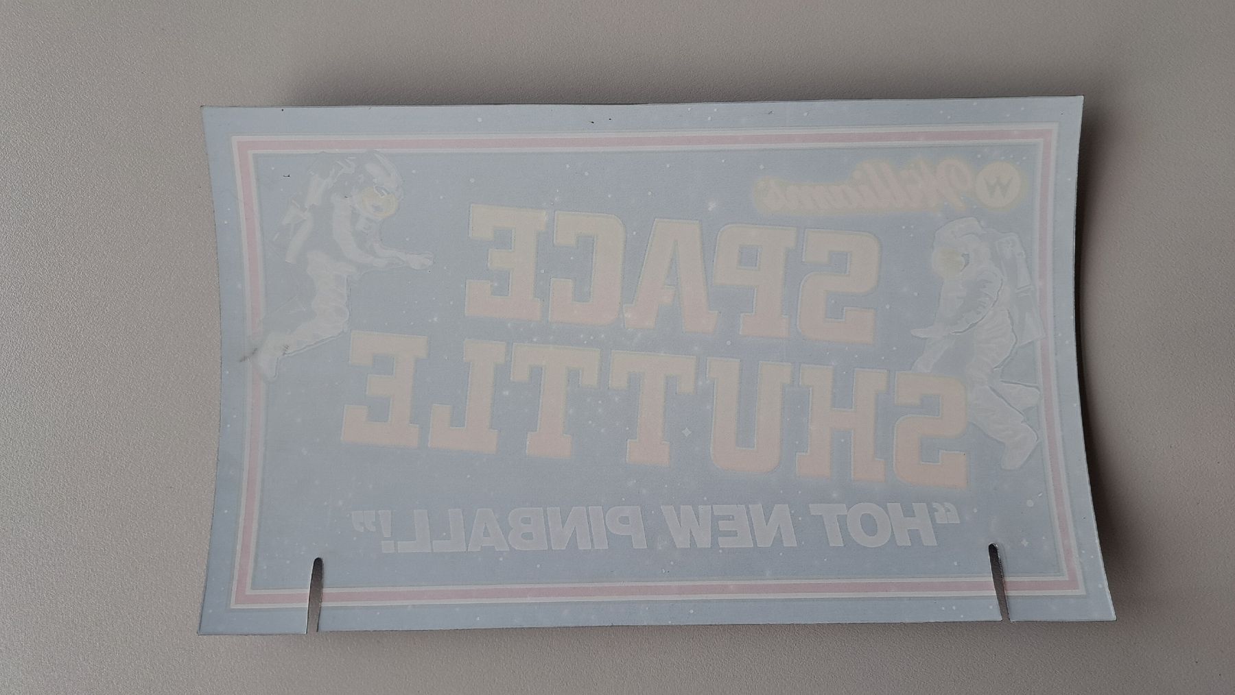 Williams Space Shuttle Pinball Automat Schild, Top! (Gebraucht) in Wil ...