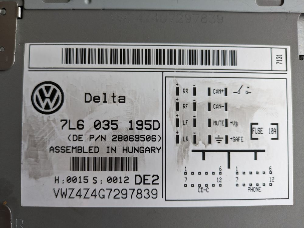 VW Delta CD-Radio T5 & TOUAREG (Gebraucht) in Reinach BL für CHF 1 – mit Lieferung auf Ricardo ...