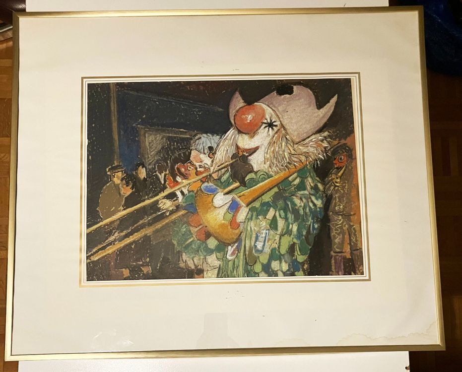 Gugge-Clown Bild Basler Fasnacht gerahmt (Gebraucht) in Basel für CHF 19 – mit Lieferung auf ...