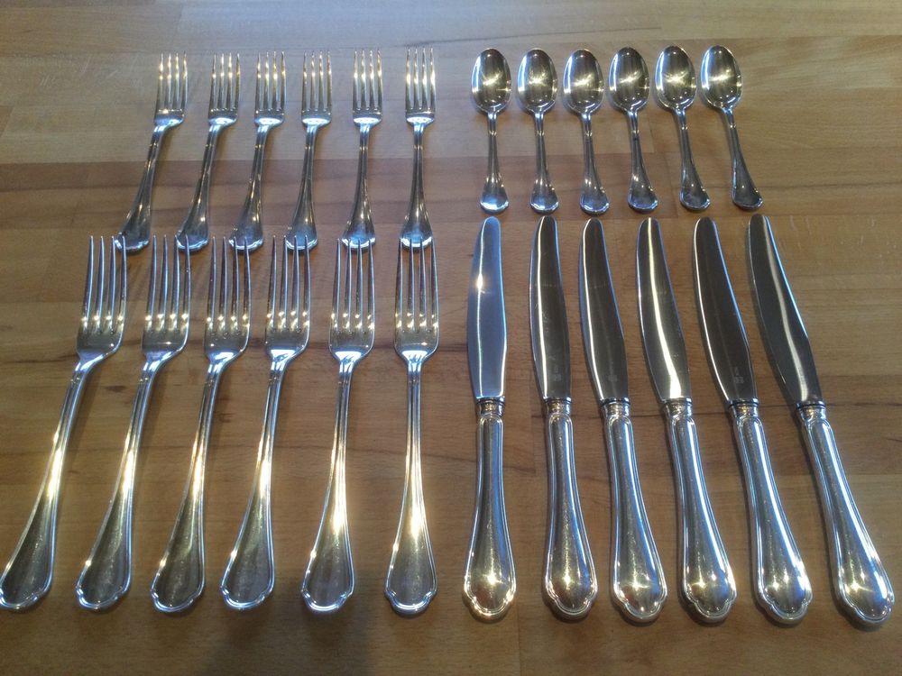 Silberbesteck 24-teiliges Set von Jezler, punziert 800er (Gebraucht) in Arbon für CHF 865 – mit ...