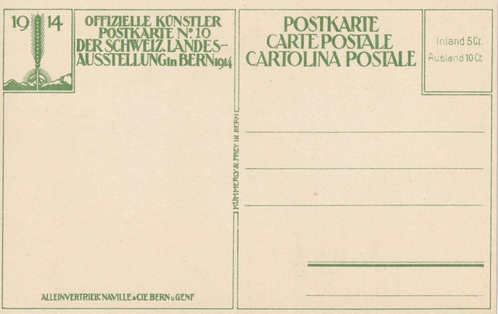 Off. Künstler-Postkarte No 10 von der Landesausstellung 1914 (Neu ...
