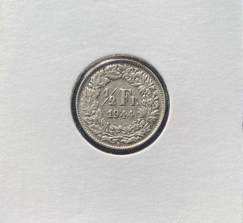 Schweiz 1/2 Franken 1944 B in Münzrähmchen | Kaufen auf Ricardo