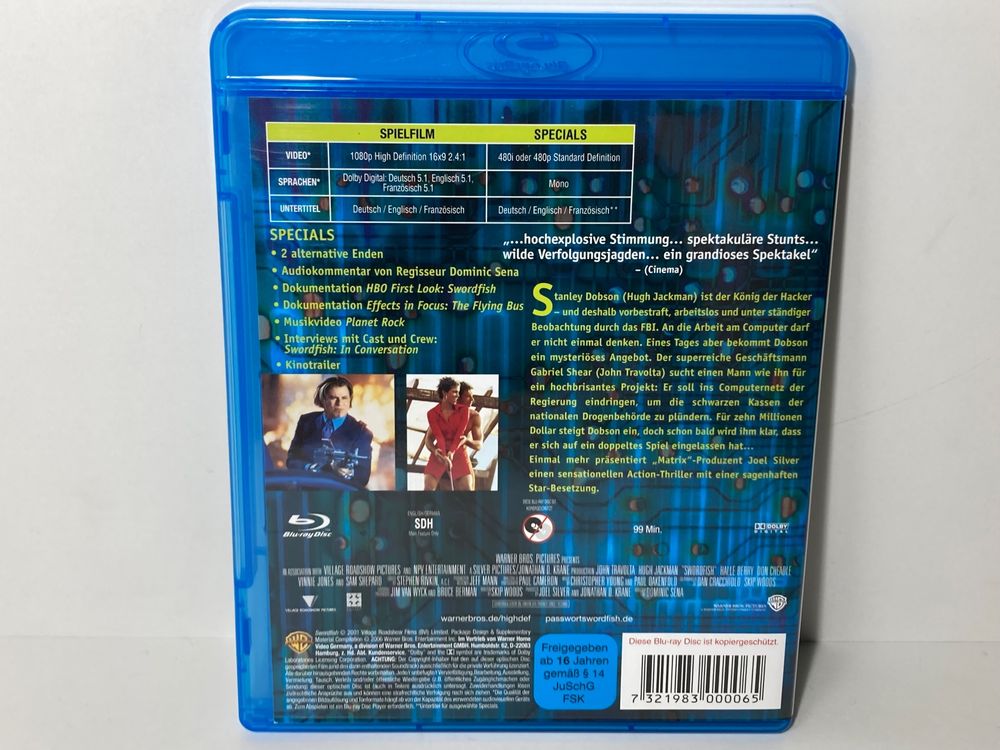 Passwort: Swordfish Blu Ray | Kaufen auf Ricardo