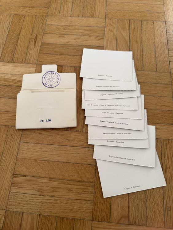 Vintage Lugano Souvenir-Fotos – beschriftet – ca. 1950 (Gebraucht) in ...