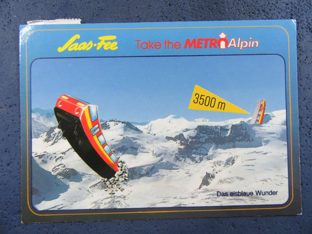 SAAS-FEE METRO ALPIN HÖCHSTE STANDSEIBAHN DER WELT VS AK (Gebraucht) in ...