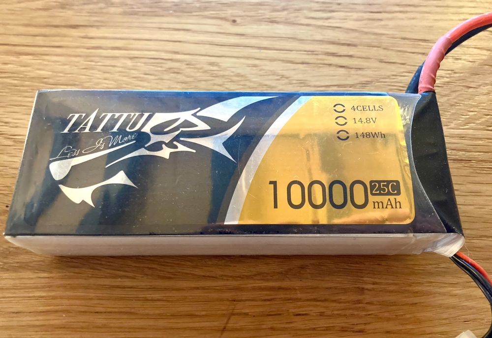 Lipo 10000mAh 14.8V 4S1P avec EC5 Tattu Pack (D'occasion) à Trélex pour ...
