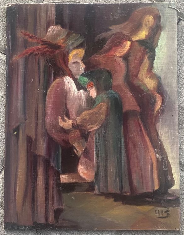 Schweizer Schule Gemälde mit Personen Verso: Monogrammiert (Gebraucht) in Root für CHF 19 – mit ...