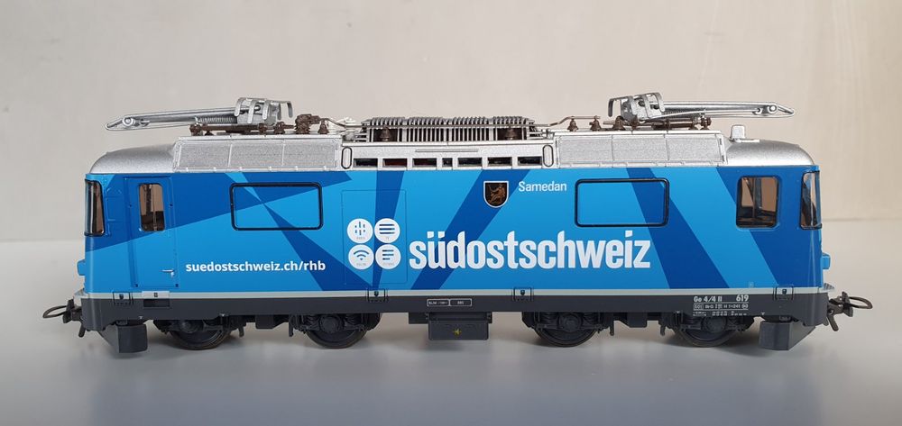 BEMO H0m RhB Ge 4/4 II 619 digital mit Bernina-Express (Neu (gemäss ...