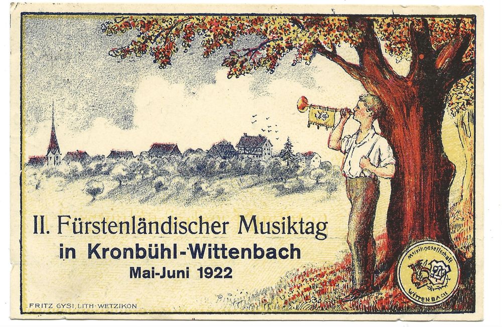 Kronbühl-Wittenbach (SG) II. Fürstenländischer Musiktag 1922 (Gebraucht ...