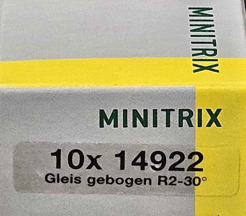 Trix 14922: 10 Stk. Minitrix Gebogenes Gleis Radius 228,2 mm (Neu und ...