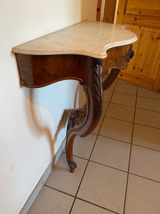 Antike Wandkonsole mit Marmorplatte | Acheter sur Ricardo