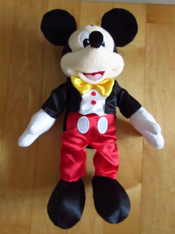 Plüschtier Mickey Mouse im Frack, Micky Maus, Disney, Puppe (Gebraucht ...